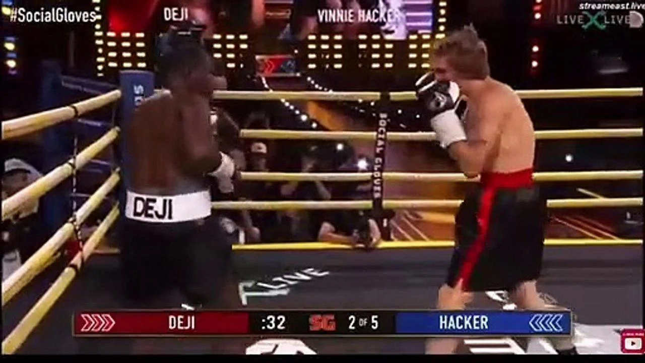 Vinnie Hacker Vs Deji Social Gloves Youtubers Vs Tiktokers