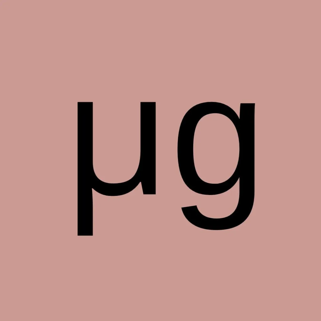 How Small Is A Microgram mcg 